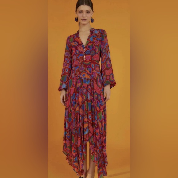 FARM Rio | Dresses | Farm Rio Red Fit And Flare Dress Size Xl New With ...